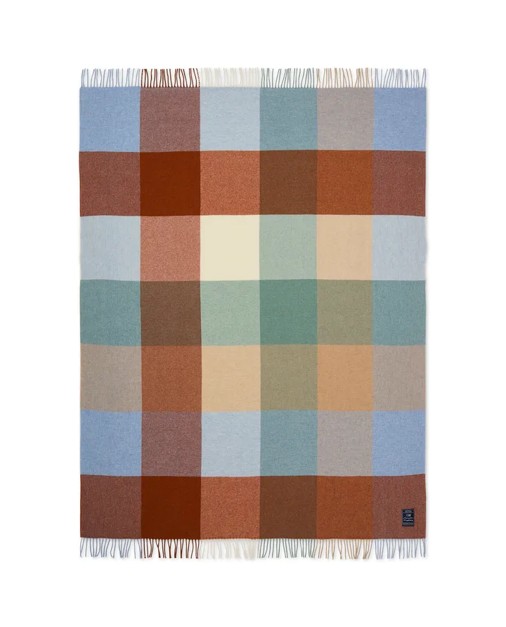 Kjøp Checked Recycled Wool pledd 130 x 170 cm fra Lexington - NordicNest.no