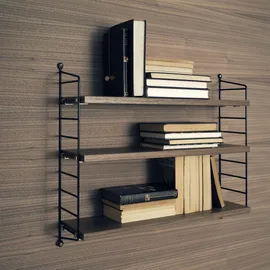 Kjøp String Pocket Hylle valnøtt-svart fra String - NordicNest.no