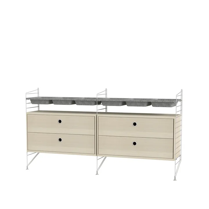 Kjøp String soverom ask & grå - Kombinasjon G fra String - NordicNest.no